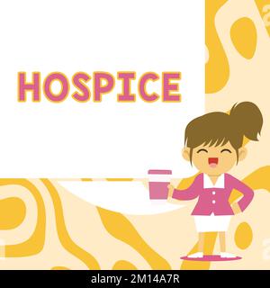 Hand writing sign Hospice. Business approach focuses on the palliation ...