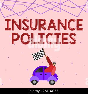 Hand writing sign Insurance Policies. Business showcase Documented ...