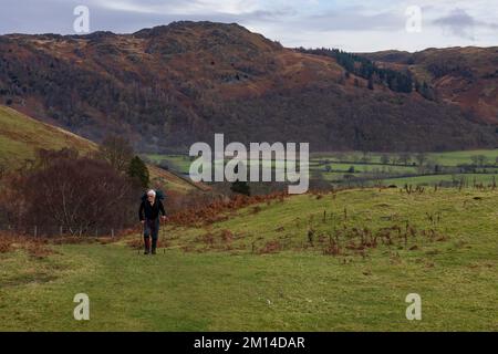 Ascending Tongue Gill to Rigghead Quarries above Rosthwaite in ...
