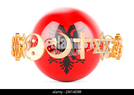 National symbols and flag Albania Stock Photo - Alamy