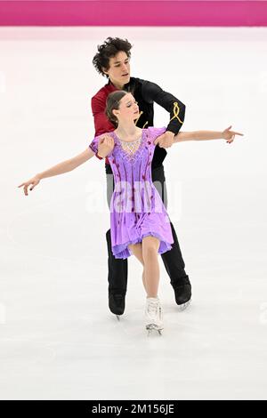 Darya GRIMM & Michail SAVITSKIY (GER), during Junior Ice Dance Practice ...