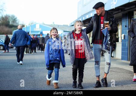 Millwall fans arrive before the Sky Bet Championship match at The Den ...