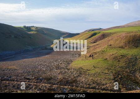 Meltwater channels at Carlops in the Pentland Hills, Scotland Stock ...
