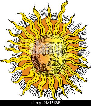 Occult and esoteric vector engraved illustration, tattoo gothic and ...