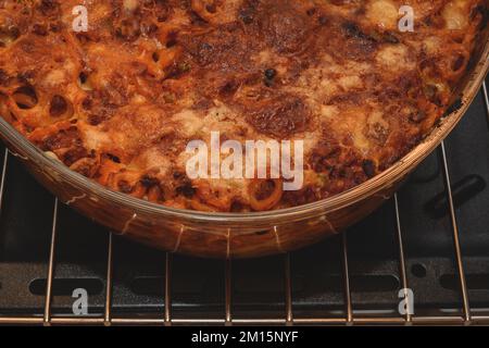 Baked Anelletti Pasta With Ragu Sauce Stock Photo - Alamy