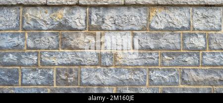 Sturdy blue and gray cut stone wall, good for backgrounds, seamless ...