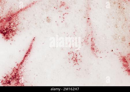 Print of blood in the water with foam Stock Photo - Alamy