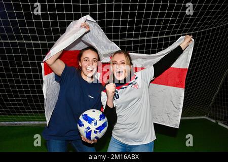 Fleur Stavert (left), 26, and Ella Currie, 28, both from Blackpool at ...