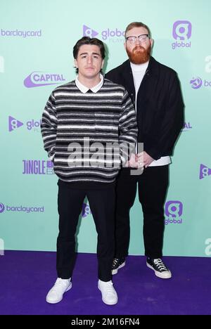 Conor Larkman and Sean Finnigan of LF System attending the Brit Awards ...