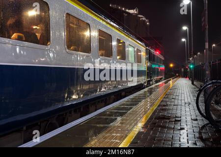 1970's British Rail blue and grey mk2 carriages with west coast ...