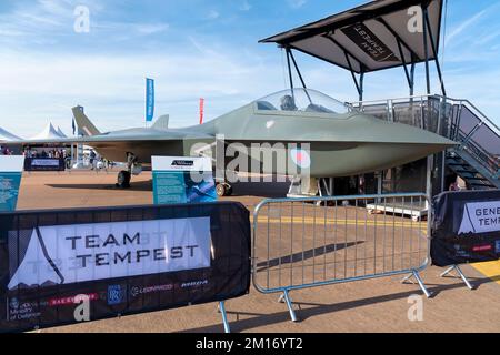 A mock-up of the BAE Systems Tempest, a proposed stealth fighter ...
