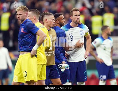 England's Harry Kane stands dejected following the FIFA World Cup ...