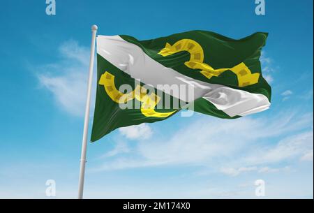 official flag of Maunabo, Puerto Rico untied states of America at ...