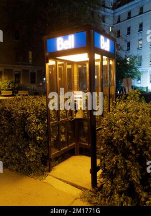 A Bell Canada public telephone booth, Montreal, Canada Stock Photo - Alamy