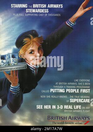 British airways vintage magazine advertisement Stock Photo - Alamy