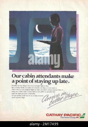 Cathay pacific airlines vintage magazine advertisement Stock Photo - Alamy