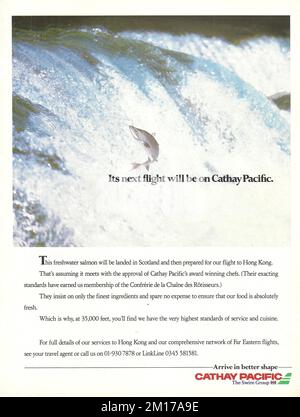 Cathay pacific airlines vintage magazine advertisement Stock Photo - Alamy