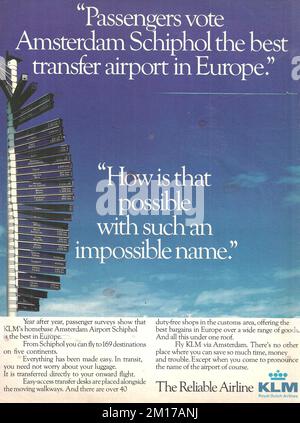 KLM vintage magazine advertisement Stock Photo - Alamy