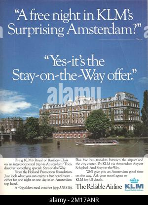KLM vintage magazine advertisement Stock Photo - Alamy