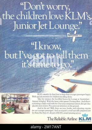 KLM vintage magazine advertisement Stock Photo - Alamy