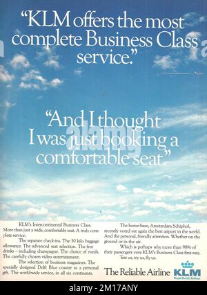 KLM vintage magazine advertisement Stock Photo - Alamy