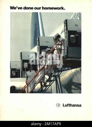 Lufthansa vintage magazine advertisement Stock Photo - Alamy