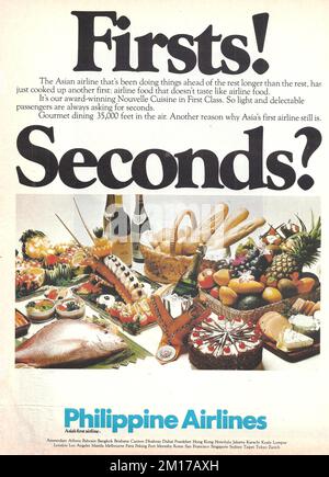 Philippine airlines vintage magazine advertisement Stock Photo - Alamy