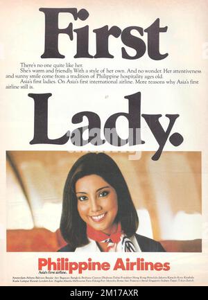 Philippine airlines vintage magazine advertisement Stock Photo - Alamy