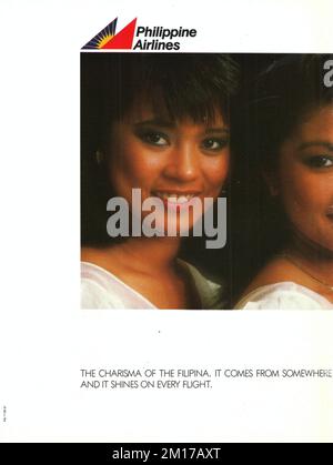 Philippine airlines vintage magazine advertisement Stock Photo - Alamy
