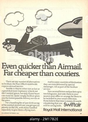 Swiss air vintage magazine advertisement Stock Photo - Alamy