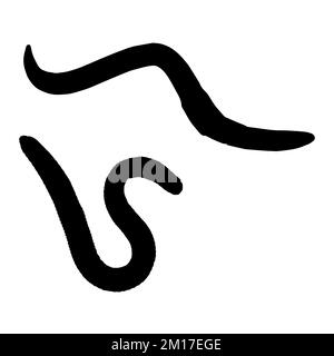 Vector Art of Earthworm Silhouette Stock Vector Image & Art - Alamy