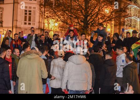 the moroccan people celebrate their victory in the world cup all over ...