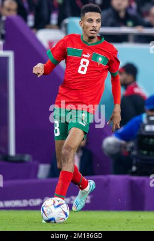 Morocco’s Azzedine Ounahi in action during the FIFA World Cup Semi ...