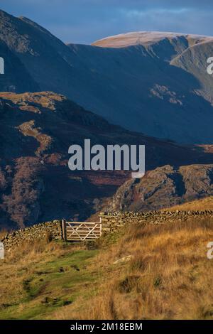 The mountains at the head of the Kentmere Valley, The Lake District ...