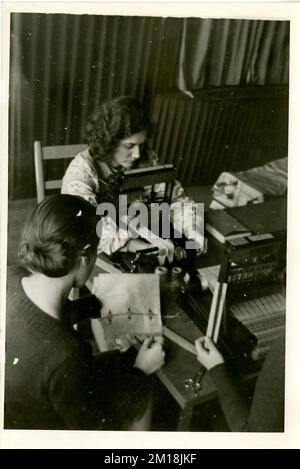 Weaving class , Students, Weaving, Massachusetts College of Art Stock ...