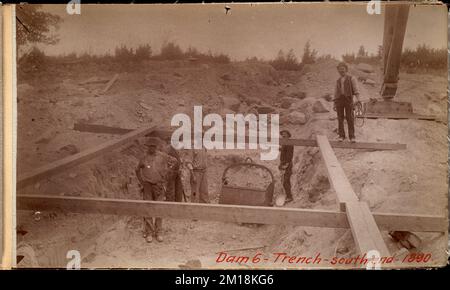 Sudbury Department, Hopkinton Dam, trench showing bed rock, Ashland ...