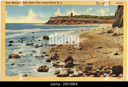 Surf, Montauk Point State Park, Long Island, N. Y. , Beaches, Tichnor ...