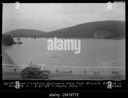 Swift River, flood photo, looking upstream from diversion tunnel, Mass ...