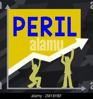 Text showing inspiration Peril, Concept meaning indicates something ...