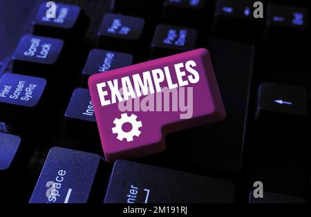 Text sign showing Examples, Internet Concept photo Sample Model to ...