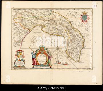 Terra di Otranto olim Salentina et Iapigia. Map of the Salento ...