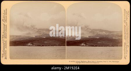 A terrible volcanic explosion - Mont Pelée in eruption, June 5, 1902 ...