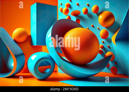 super bright fruits, abstract still life of fantastic fruits and ...
