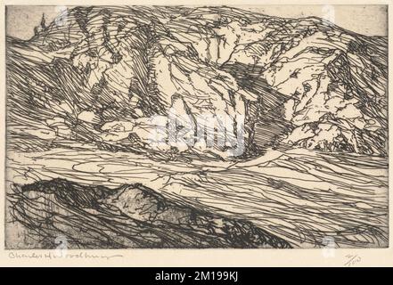 Tide Narrow Cove , Cliffs, Bays Bodies of water. Charles H. Woodbury ...