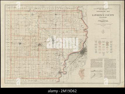 Map of Lawrence in Illinois Stock Photo - Alamy