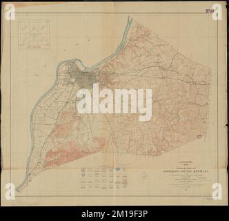 Map of Jefferson in Kentucky Stock Photo - Alamy