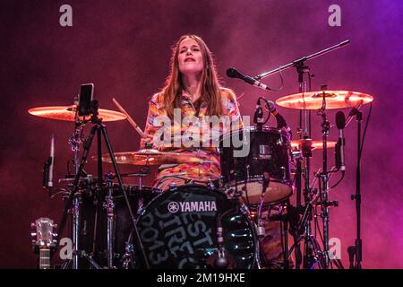 Anna Prior (drums), from Metronomy Stock Photo - Alamy