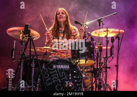 Anna Prior (drums), from Metronomy Stock Photo - Alamy