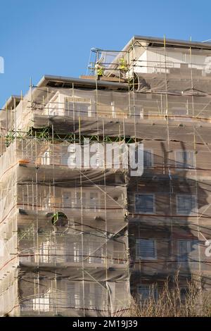 High rise flats on Winterthur Way, Basingstoke, December 2022. Stanlil ...