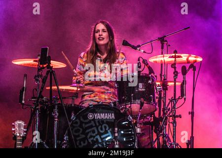 Anna Prior (drums), from Metronomy Stock Photo - Alamy